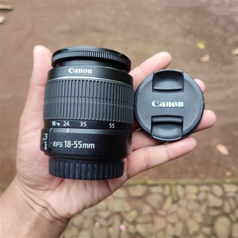 Jual Lensa Kamera Canon Kit Standar 18 55mm F3 5 Mark 3 Iii Bagus Mulus