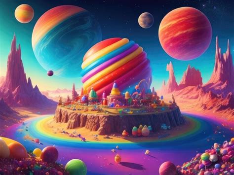 Premium Ai Image A Colorful Dream World