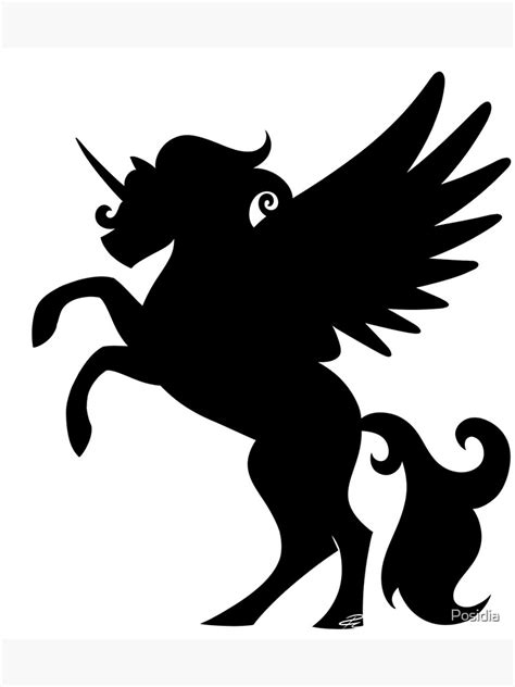 Alicorn Silhouette Canvas Print For Sale By Posidia Redbubble
