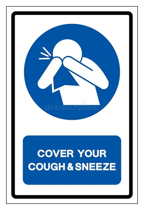 Cover Your Cough And Sneeze Symbol Vector Illustration Isolated On