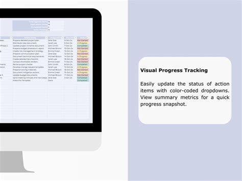 Meeting Minutes Template For Excel Track Agendas Action Items Attendees Professional Simple