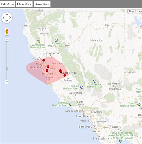 Javascript D3js Lasso Drawing Polygon Shape Search Tool On A