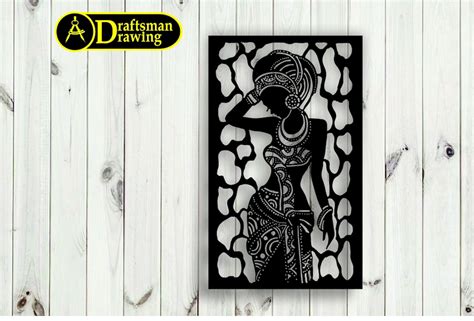 African Woman Wall Art Decor Vector File For Laser Cutting Plasma
