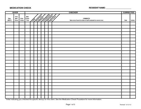 Medicationcountsheetprintable Certificate Templates Home Health
