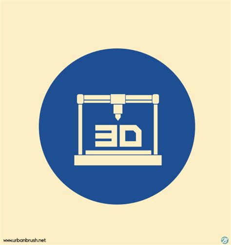 3d 프린터 아이콘 일러스트 Ai 3d Printer Icon 어반브러시