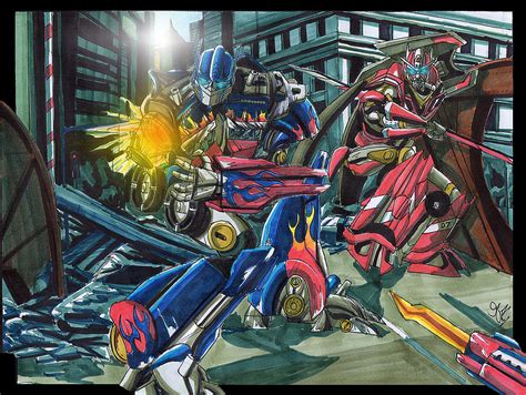Optimus Prime Vs Sentinel Prime By Mrpurplee On Deviantart