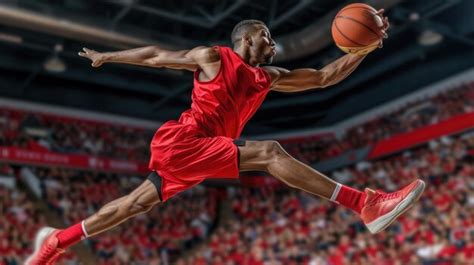 Premium Photo Basketball Player In Intense Game Action On Court