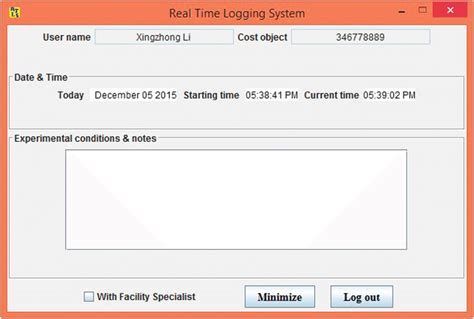 A Snapshot Of The Logbook Interface In The Real Time Logging System