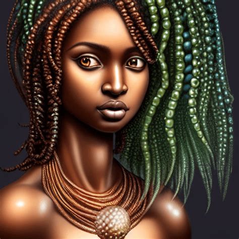 Hyper Realistic Brown Skin Goddess Melanin Art · Creative Fabrica