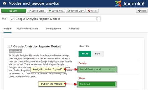 JA Google Analytics For Joomla JoomlArt