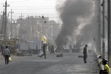 Kämpfe In Basra Und Bagdad Scharfschützen Trauer Brennende Blockaden
