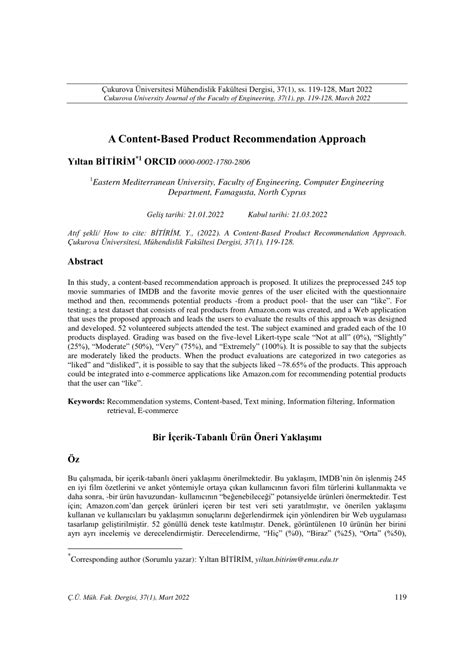 Pdf A Content Based Product Recommendation Approach