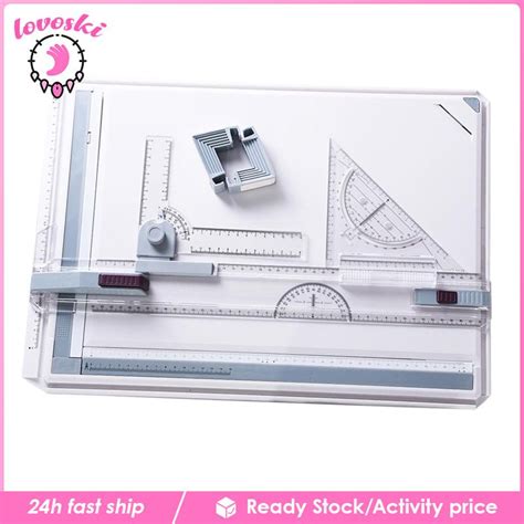 Drawing Board Portable Sketch Drafting Table T Square Protractor Tools