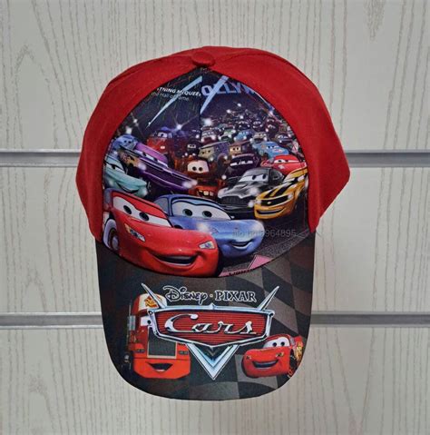 Нова детска шапка с козирка с Колите Disney в червен цвят Шапки шалчета ръкавички Униве
