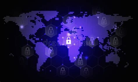 Global Network Security Background Encryption And Secure Networking Are Everywhere To Protect