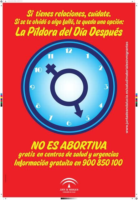 Cartel Método Anticonceptivo La Píldora Del Día Después