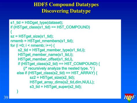 PPT HDF5 Advanced Topics Datatypes PowerPoint Presentation Free Download ID 4097847