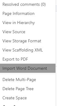 Export To Word Option Is Missing From The Menu Confluence Atlassian Documentation