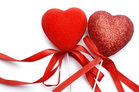 Photo Libre De Droit De Coeur Rouge Symbole De Lamour Isolé Sur Fond