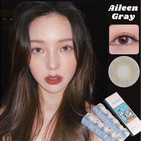 Lenssis Aileen Gray แบบรายวัน 1 กล่อง 5 คู่ พร้อมส่ง Shopee Thailand