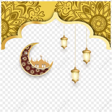 황금 이슬람 패턴 일러스트 테두리입니다벽지삽화달필 Png 일러스트 무료 다운로드 Lovepik