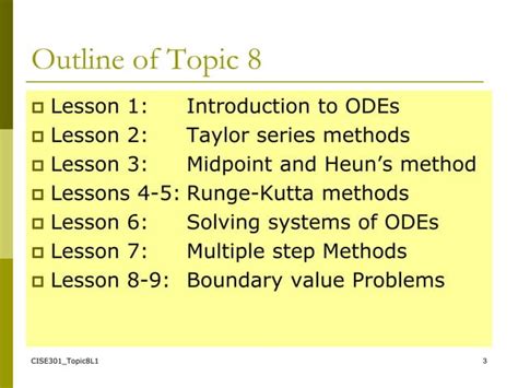 Se301 Numerical Methods Topic 8 Ordinary Differential Equations Ppt