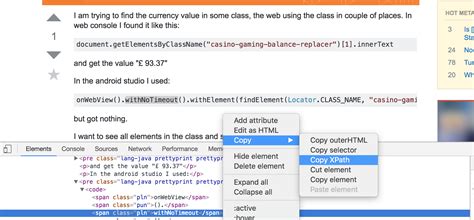 Java How Can I Find With Android Espresso Web All The Elements In Class Name And Choose What I