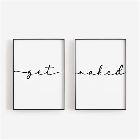 Get Naked Print Get Naked Sign Bathroom Get Naked Poster Etsy