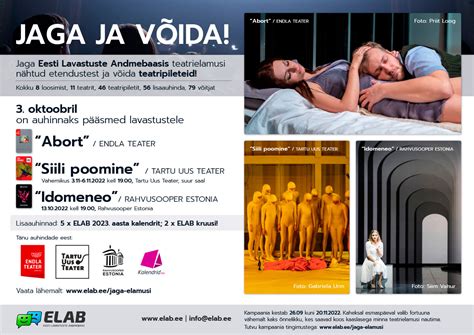 Jaga Ja Võida Eesti Lavastuste Andmebaas