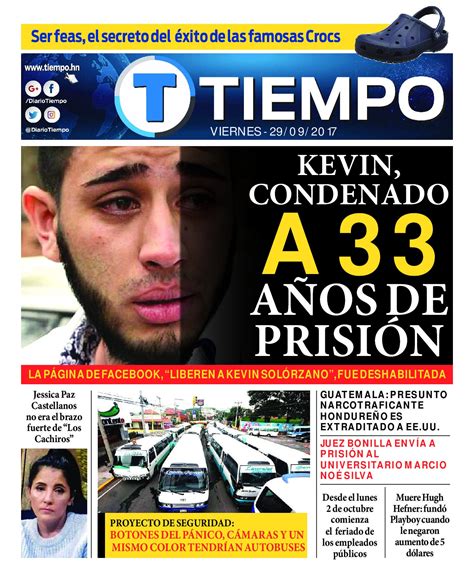 Edición 29 Septiembre 2017 Tiempo hn Noticias de última hora y