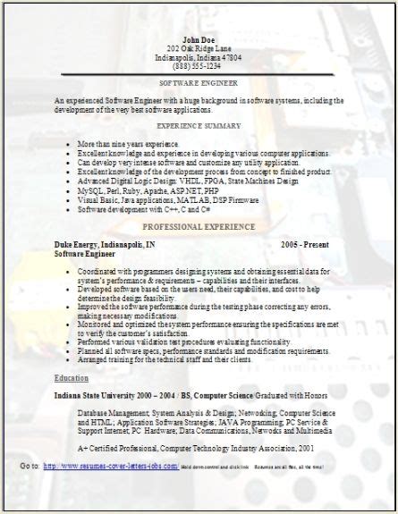 Software Engineer Resume Sample Examples Samples Free Edit With Word