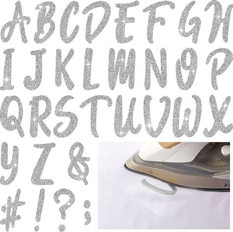 279 Letras Termo Adhesivas De 2 Pulgadas A Z De Flock Letras De