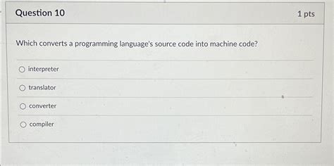Solved Question 101ptswhich Converts A Programming