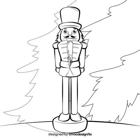 Nutcracker Drawing Black And White Vector Free Download