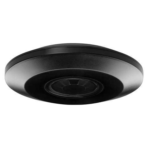 Ultra Flat Pir Motion Sensor 360° Ip20 2000w 2 5cm Depth Black