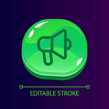 Loudspeaker Glossy Ui Button With Linear Icon Phone Art Web Vector Phone Art Web PNG And