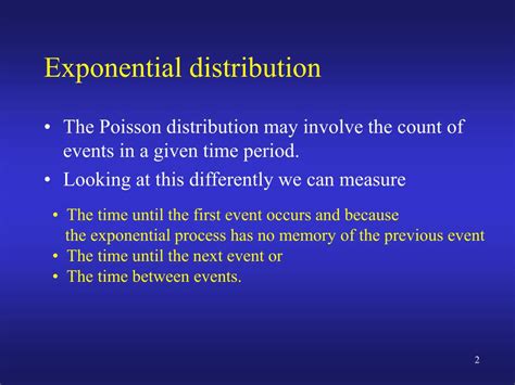 Ppt Stat131 Week 7 L1b Exponential Distribution And Relationship To Poisson Powerpoint