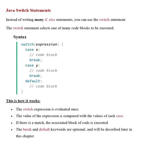 Learn Java Switch Session 13 Pdf Connect 4 Techs