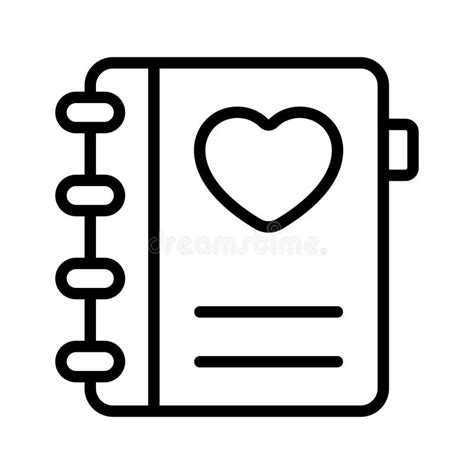Romantic Story Book Love Story Icon Design Stock Vector Illustration
