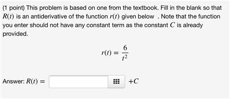 Solved 1 Point This Problem Is Based On One From The Chegg Com