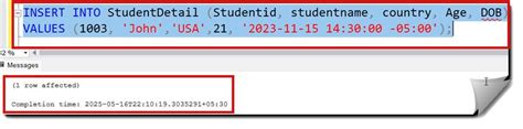 Sql Server Insert Date Sql Server Guides