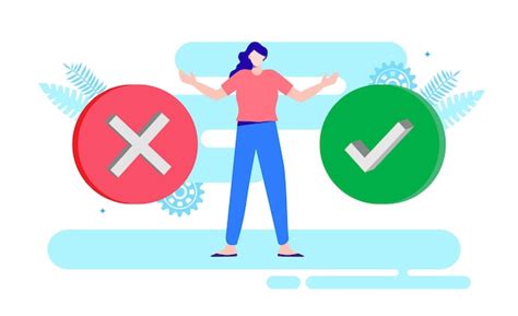 premium vector choose the option right or wrong