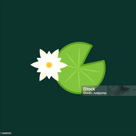 Lily Pad And Lotus Vector Wallpaper Free Space For Text Background