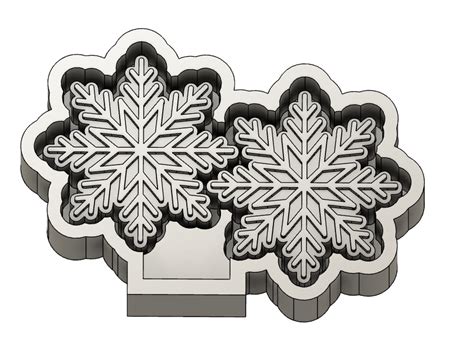 Stl File Snowflake Freshie Vent Clip Mold Stl ️ ・model To Download And