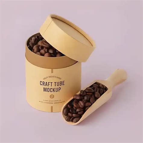 Eco Friendly Recyclable Kraft Paper Tube Herbal Tea Honey Coffee