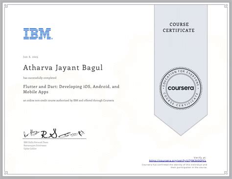 Flutter Dart Mobileappdevelopment Ios Android Ibm Coursera