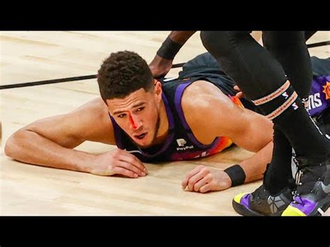 Devin Booker is down with BROKEN NOSE after colliding with Pat Beverley | Game 2 Suns vs ...