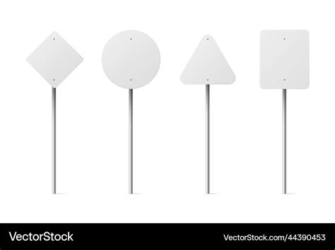 White Warning Danger Stop Sign In Full Royalty Free Vector