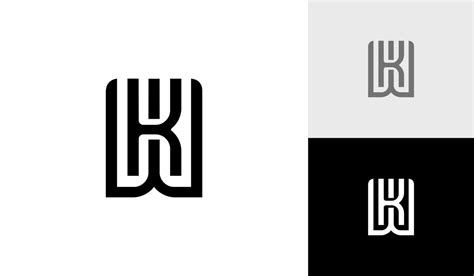 Letter Kw Initial Monogram Emblem Logo Design Vector 22415318 Vector