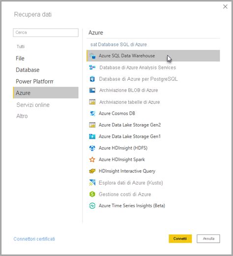 Azure Synapse Analytics In Precedenza Sql Data Warehouse Con Directquery Power Bi